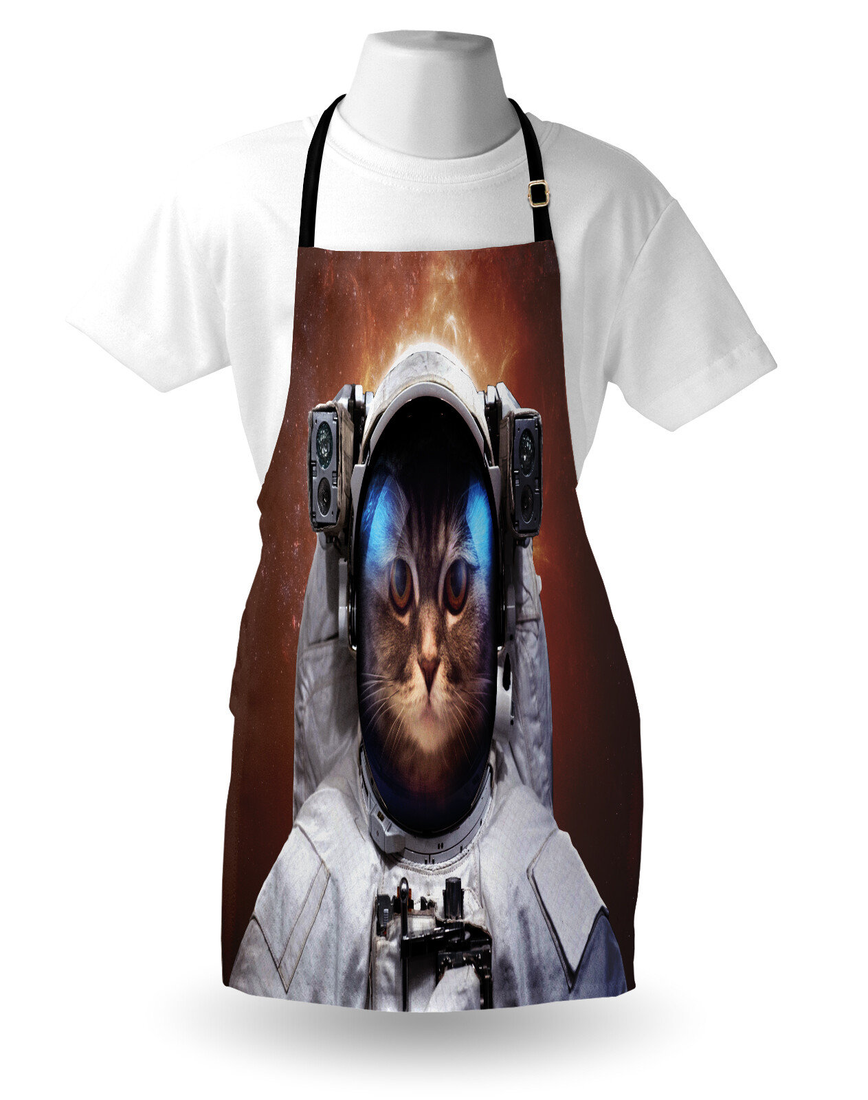 East Urban Home Space Cat Apron Unisex, Kitten in Milkyway, Adult Size ...