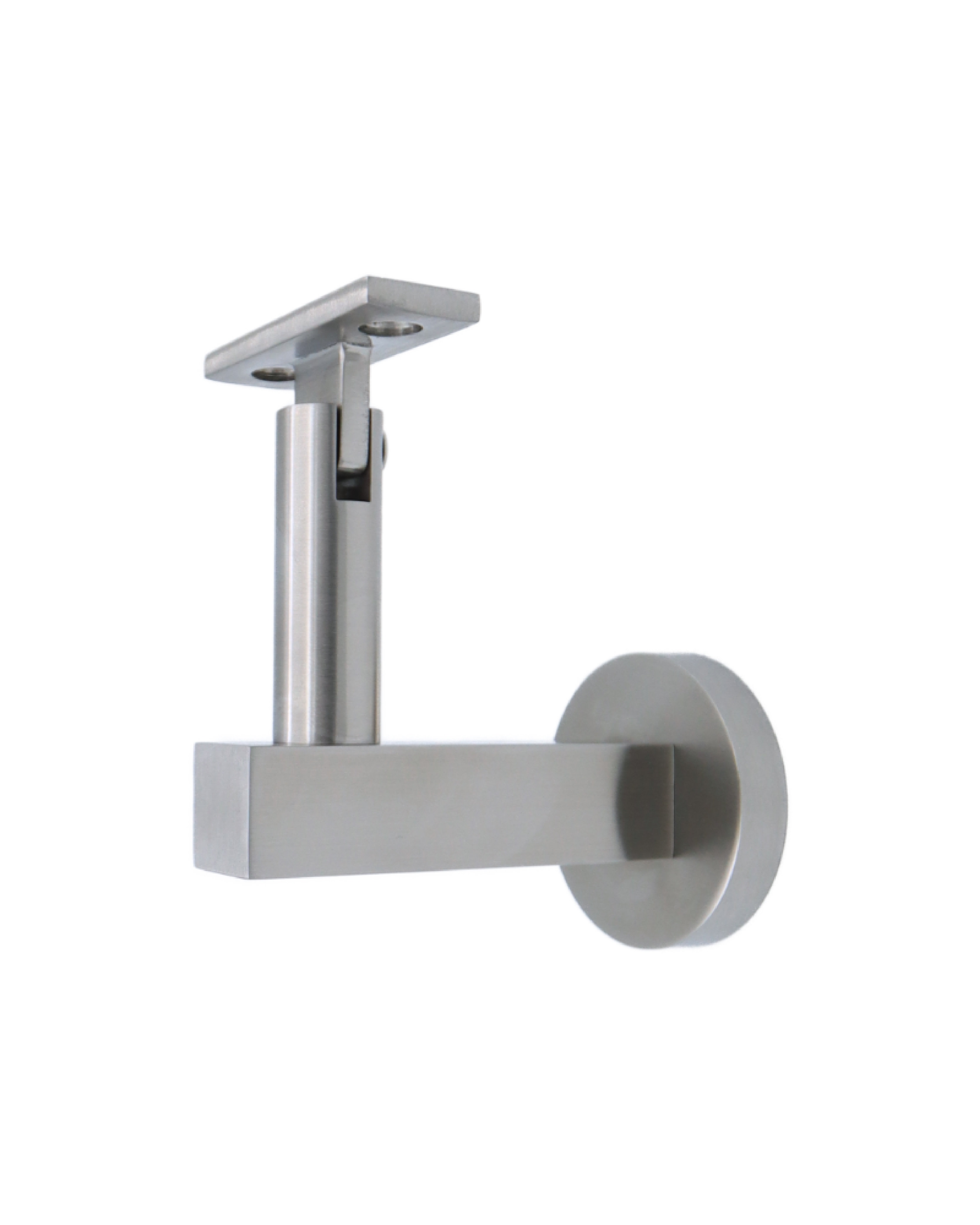 Linnea Glass Mount Handrail Bracket with Round Rose and Flat Plate ...