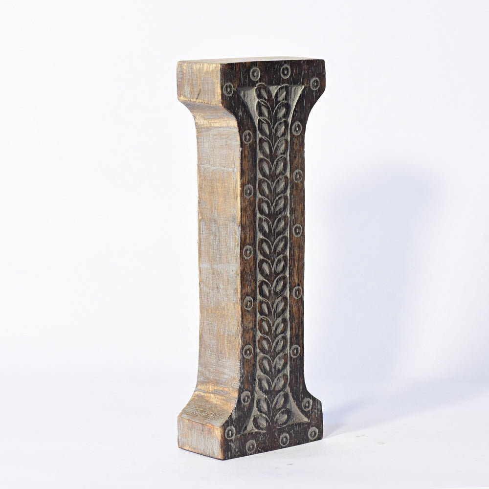 Bungalow Rose Alaizah Handmade Eco-Friendly "I" Alphabet Letter Block ...