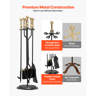 Ebern Designs Fireplace Tool Set, 5 PCS Fire Tool Set and Holder with ...