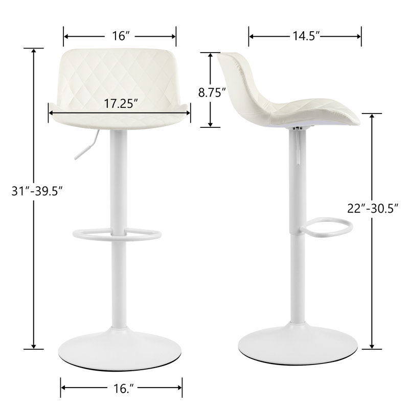 Wade Logan® Beora Swivel Adjustable Height Bar Stool & Reviews | Wayfair