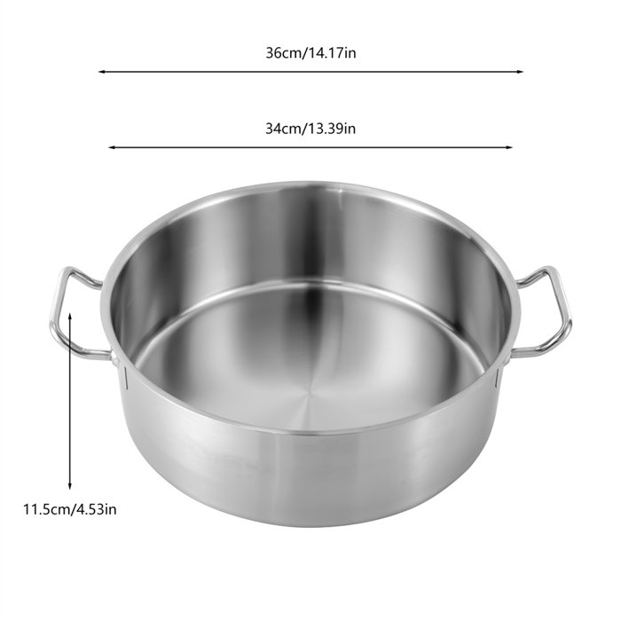 SUNYOU 11 Quarts Non-Stick Stainless Steel Stock Pot & Reviews | Wayfair
