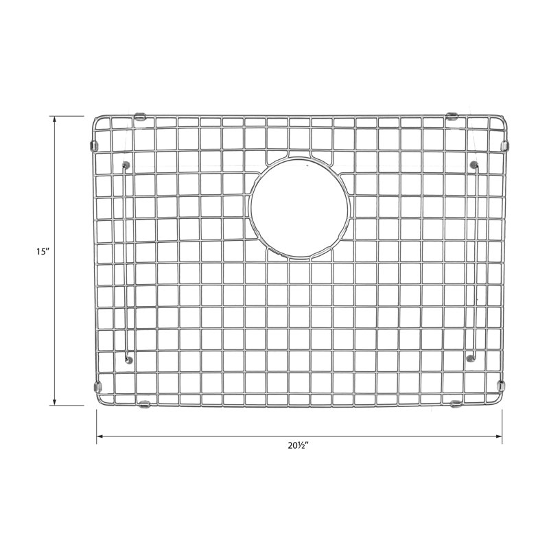 Karran 20-1/2 In. X 15 In. Stainless Steel Bottom Grid Fits Qt-820 and ...