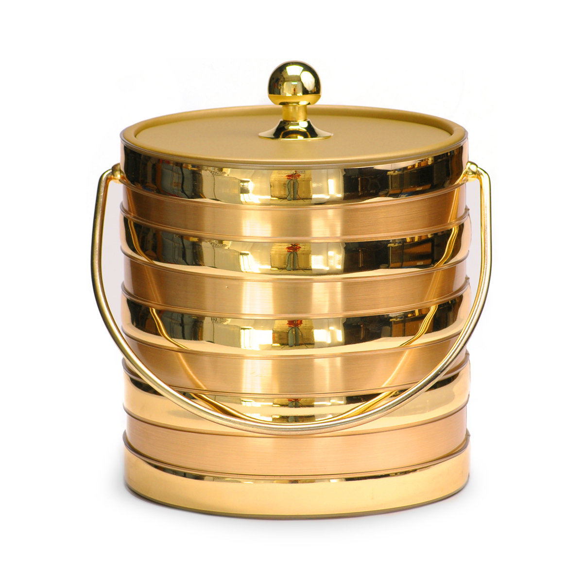Wrought Studio™ Casady Brushed Barrel Ice Bucket & Reviews | Wayfair