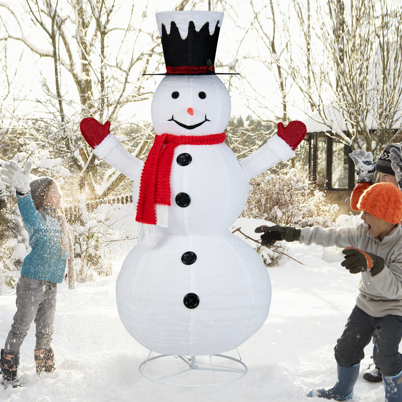 The Holiday Aisle® Snowman Christmas Decor Lighted Display & Reviews ...