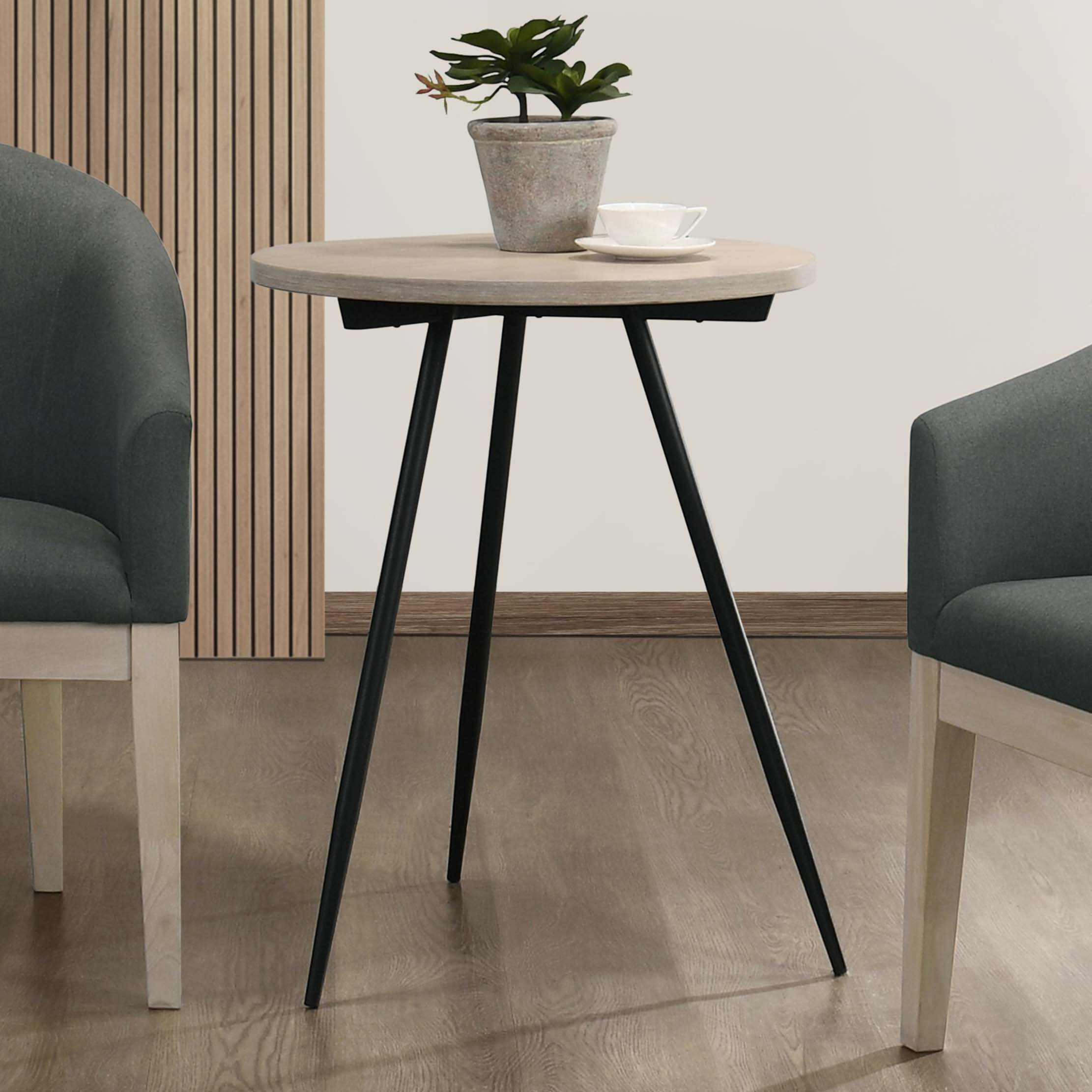 Mercer41 Contemporary Round Side Table With Construction And Appeal ...