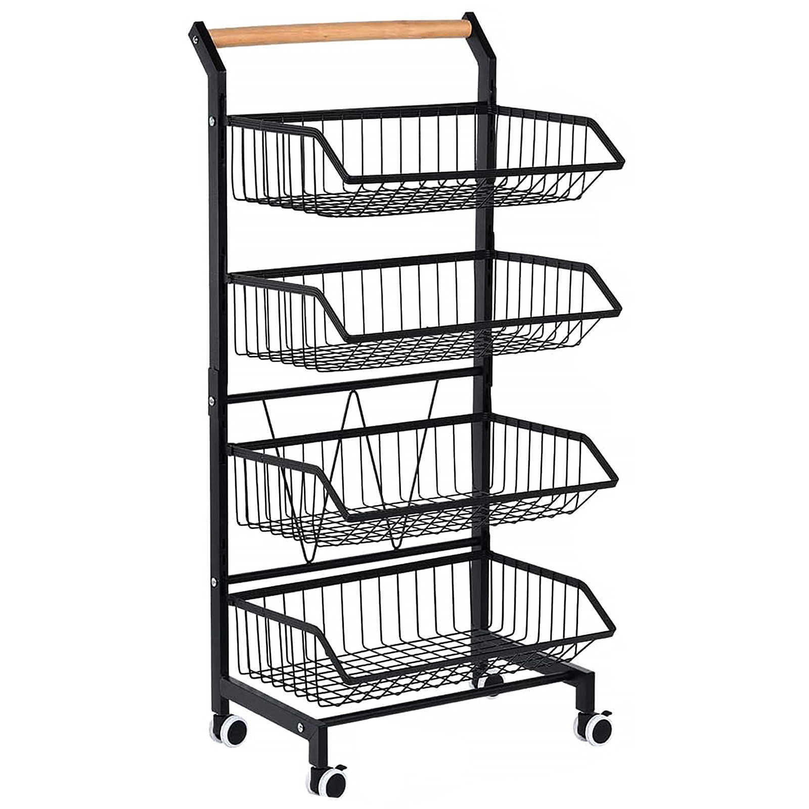 queta 4-Tier Rolling Snack Cart | Wayfair