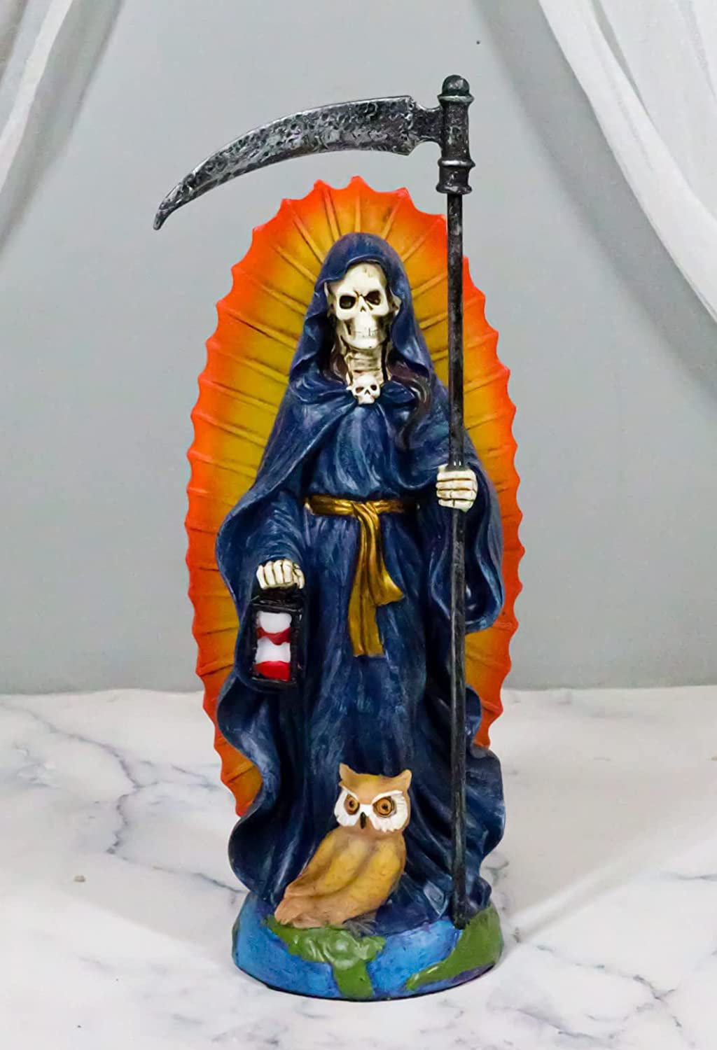 Trinx Haowen Standing Santa Muerte Skeleton Figurine | Wayfair