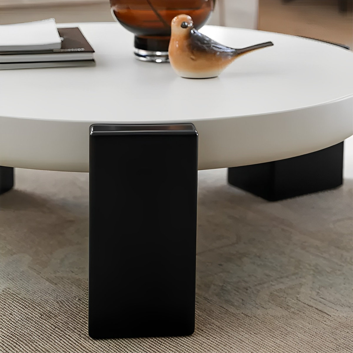 EXCEEB French retro style coffee table simple round | Wayfair