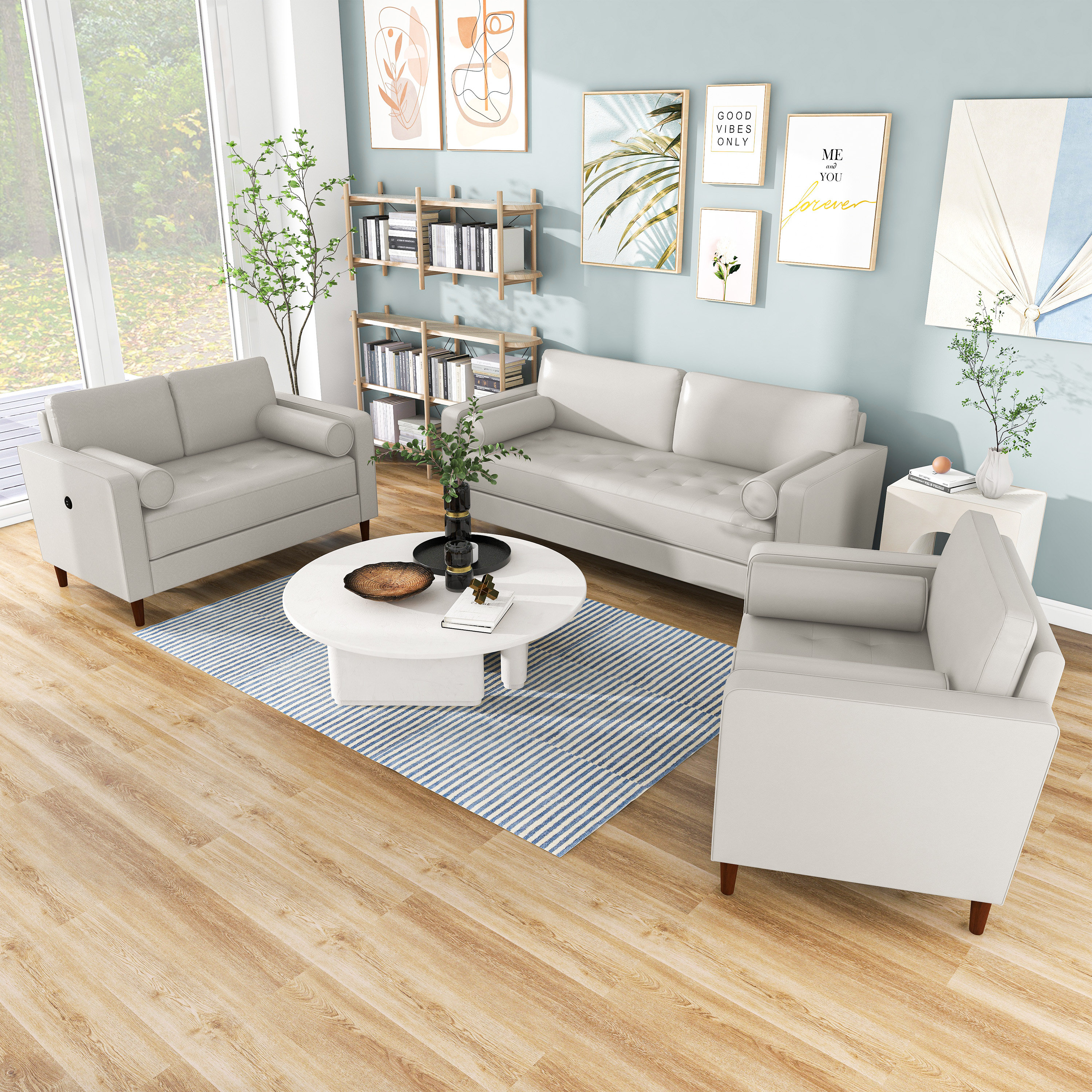 Wade Logan Caprina 3 Piece Living Room Set - Wayfair Canada