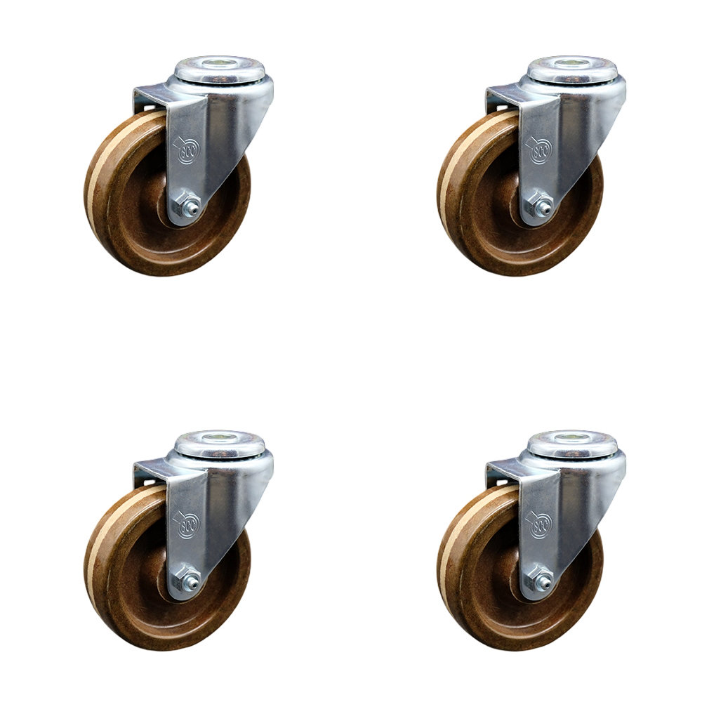 Service Caster High Temp Phenolic Swivel Bolt Hole Caster | Wayfair
