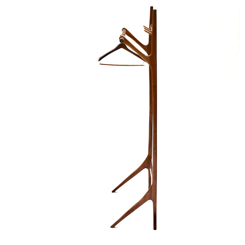 Janosi Design 3 - Hook Freestanding Coat Rack in Brown | Wayfair
