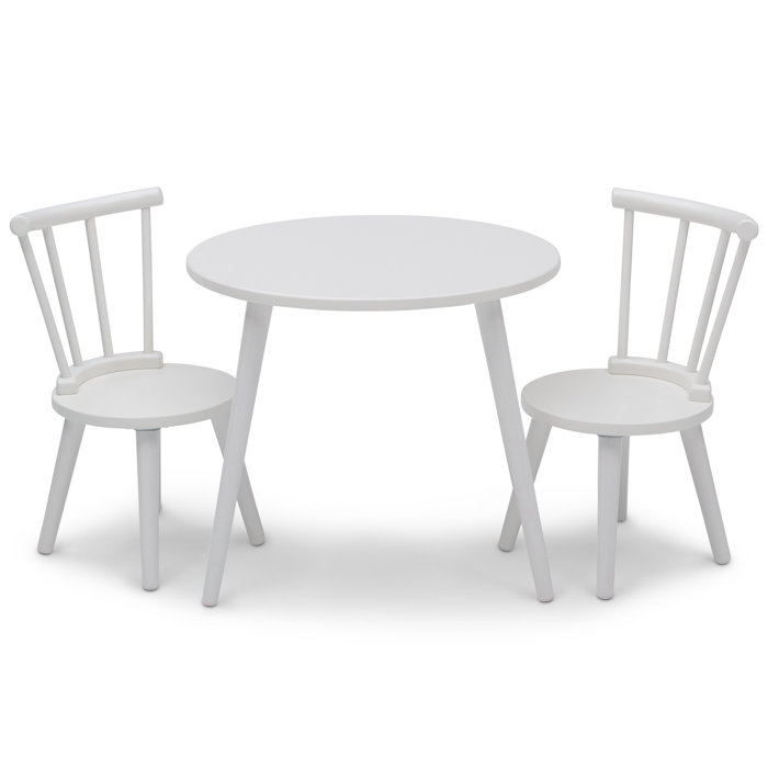 Delta Children Kids Solid Wood Round Play Table and Chair Set & Reviews ...
