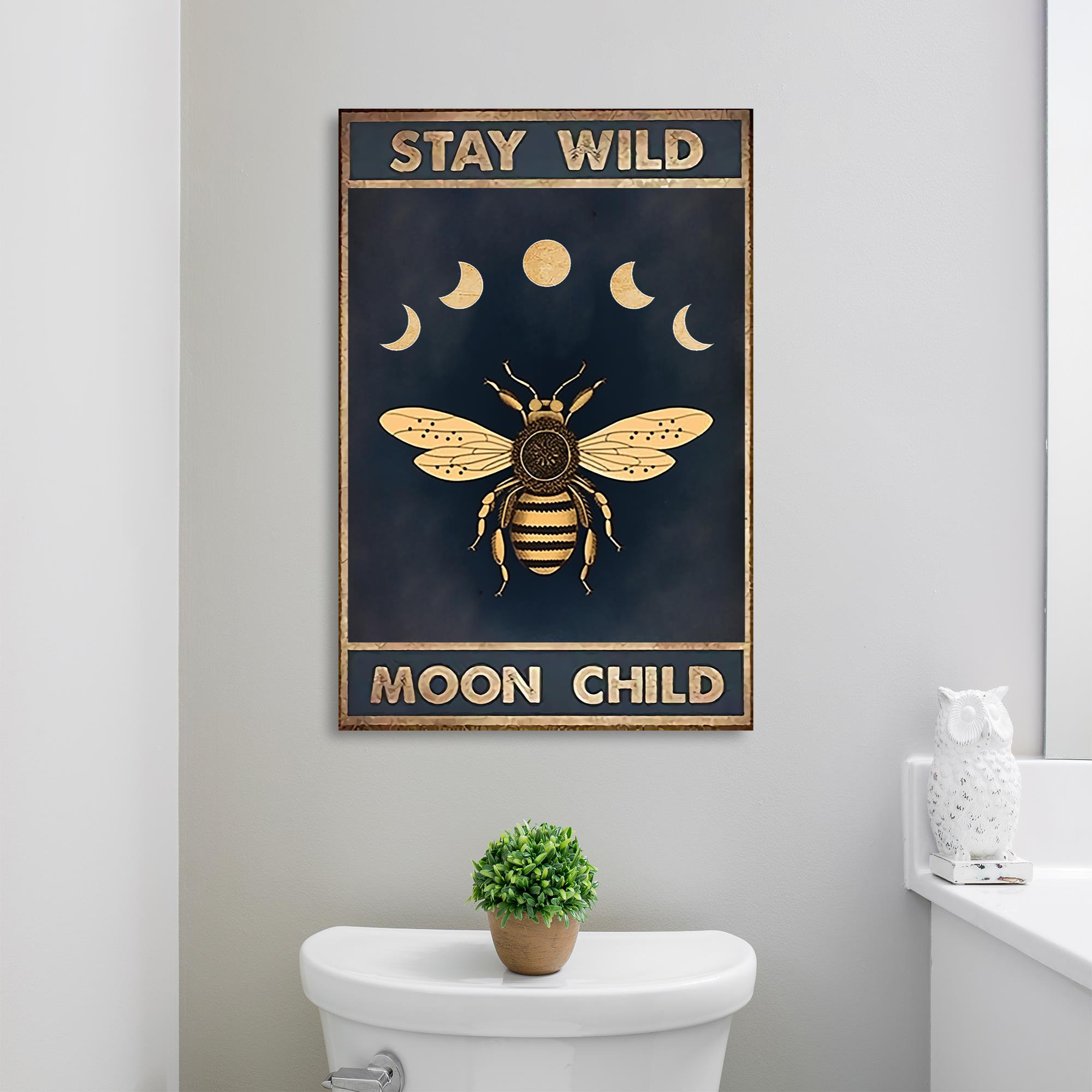 Trinx Bee Stay Wild Moon Child 1 - Wrapped Canvas Graphic Art | Wayfair