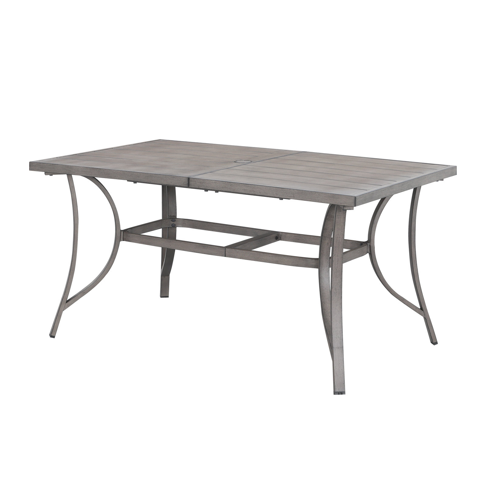 Latitude Run® Aluminum Outdoor Dining Table for 8, Rectangle Patio ...
