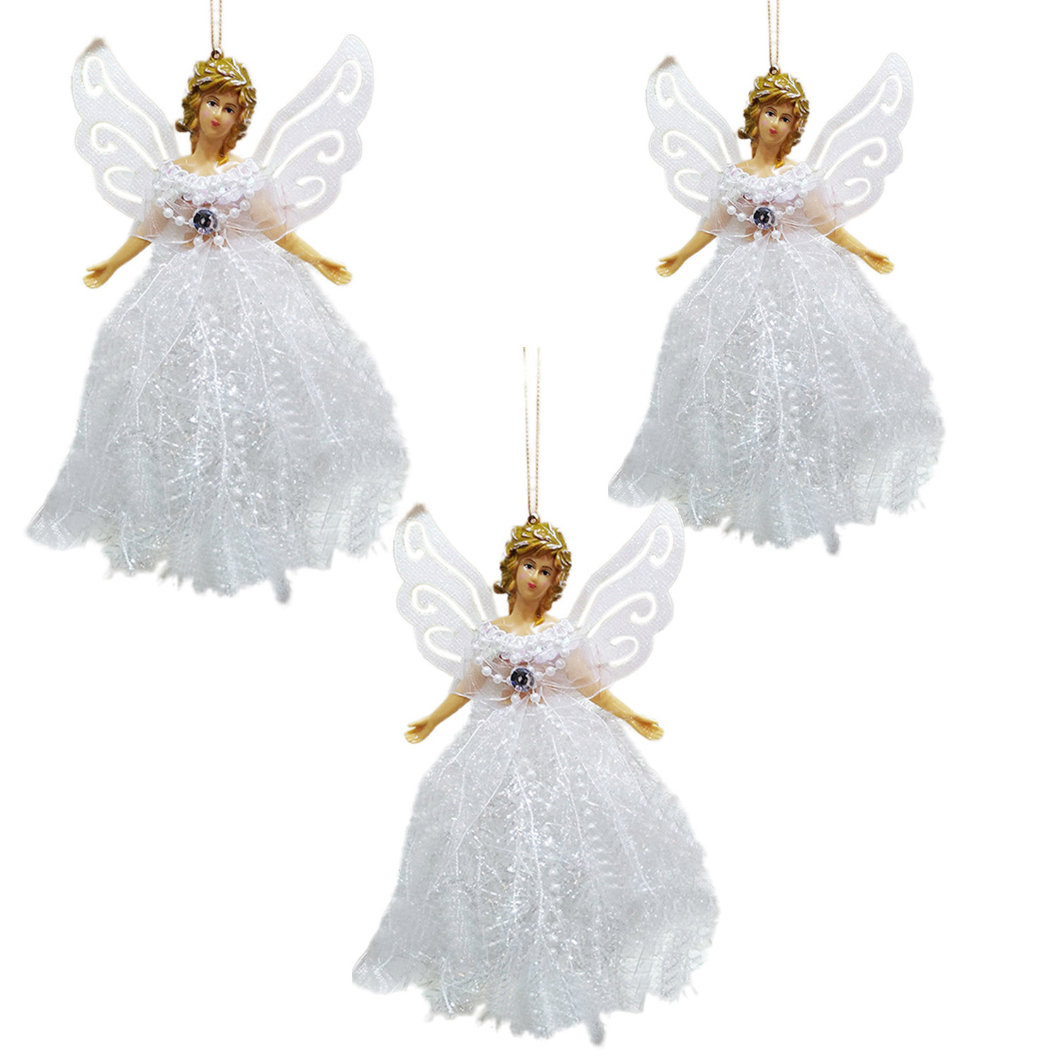 Mercer41 3pcs Christmas Angel Hanging Gift Ornaments,Angel Tree Topper ...
