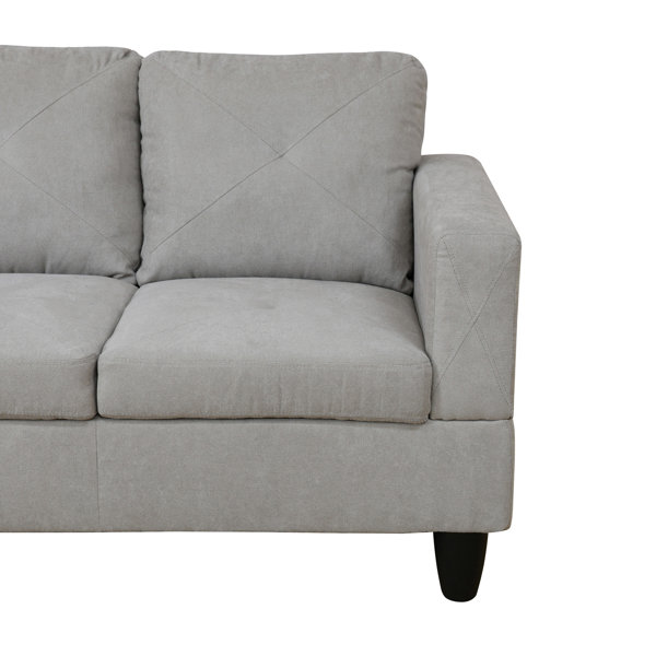 Ebern Designs Tijay 3 - Piece Velvet Sectional | Wayfair