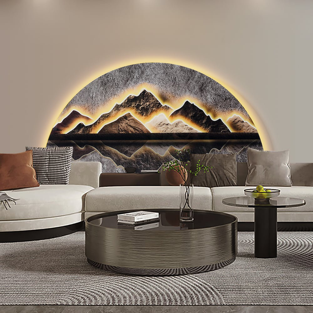 Orren Ellis 49.2" Modern Abstract LED Lighting Wall Decorative Painting ...