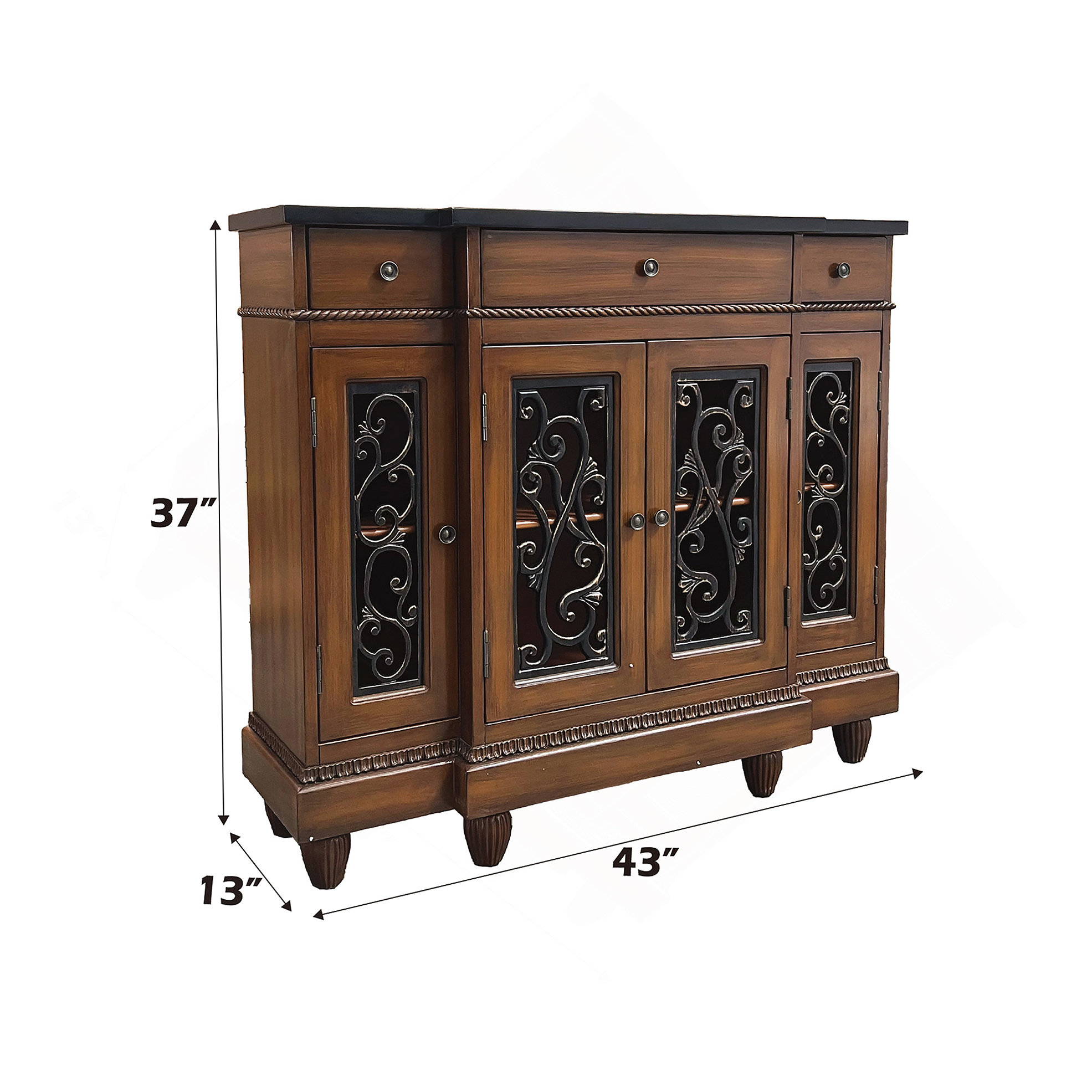 Darby Home Co Vidi Oak Finish Console Cabinet | Wayfair