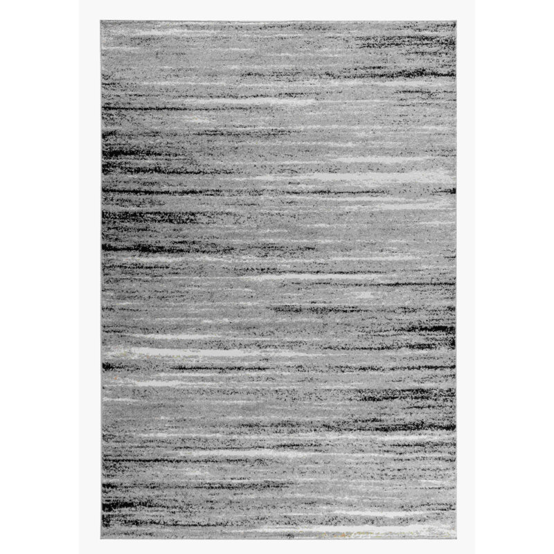 17 Stories 4' X 6' Grey Abstract Area Rug | Wayfair