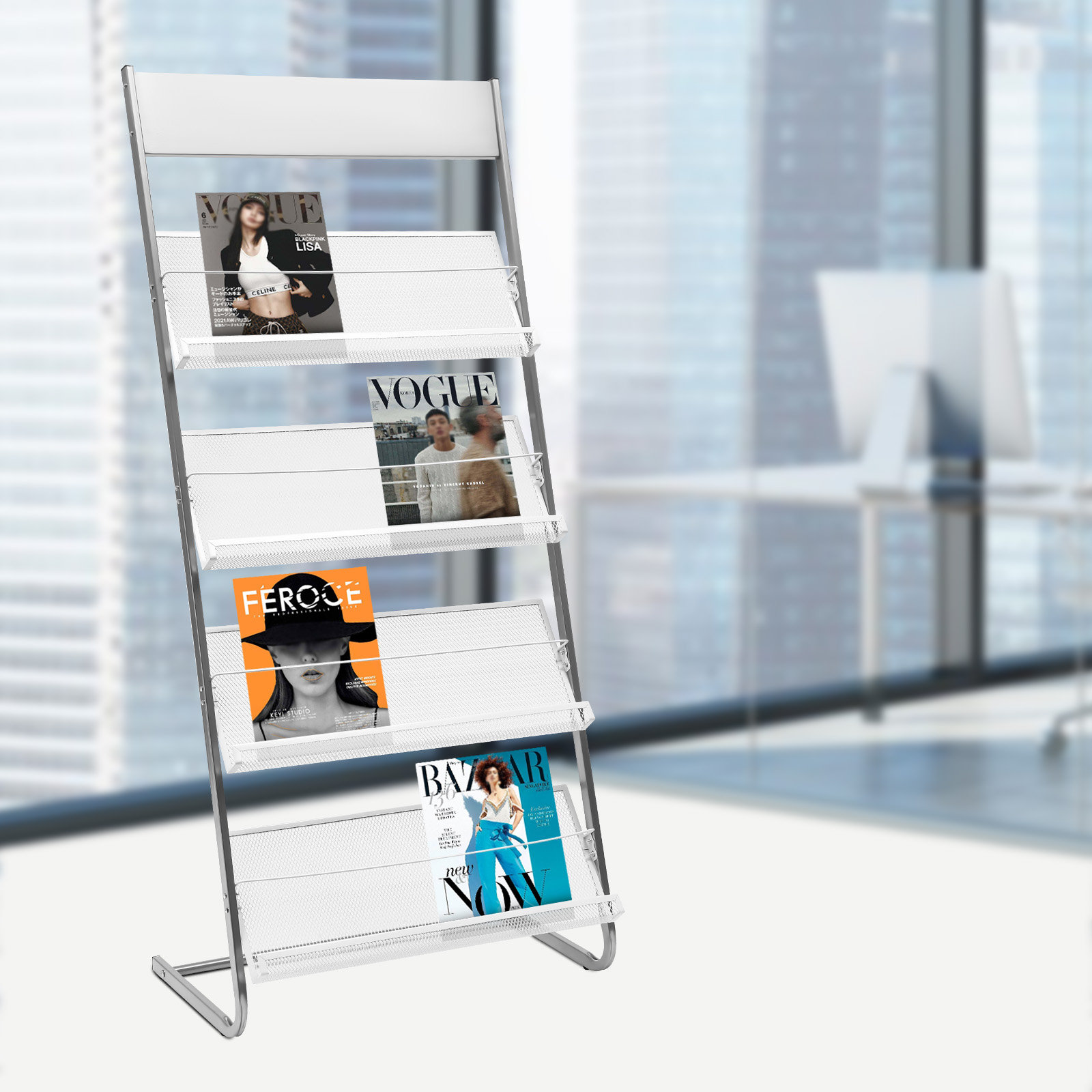 Latitude Run® Bledi Metal Free Standing Magazine Rack | Wayfair