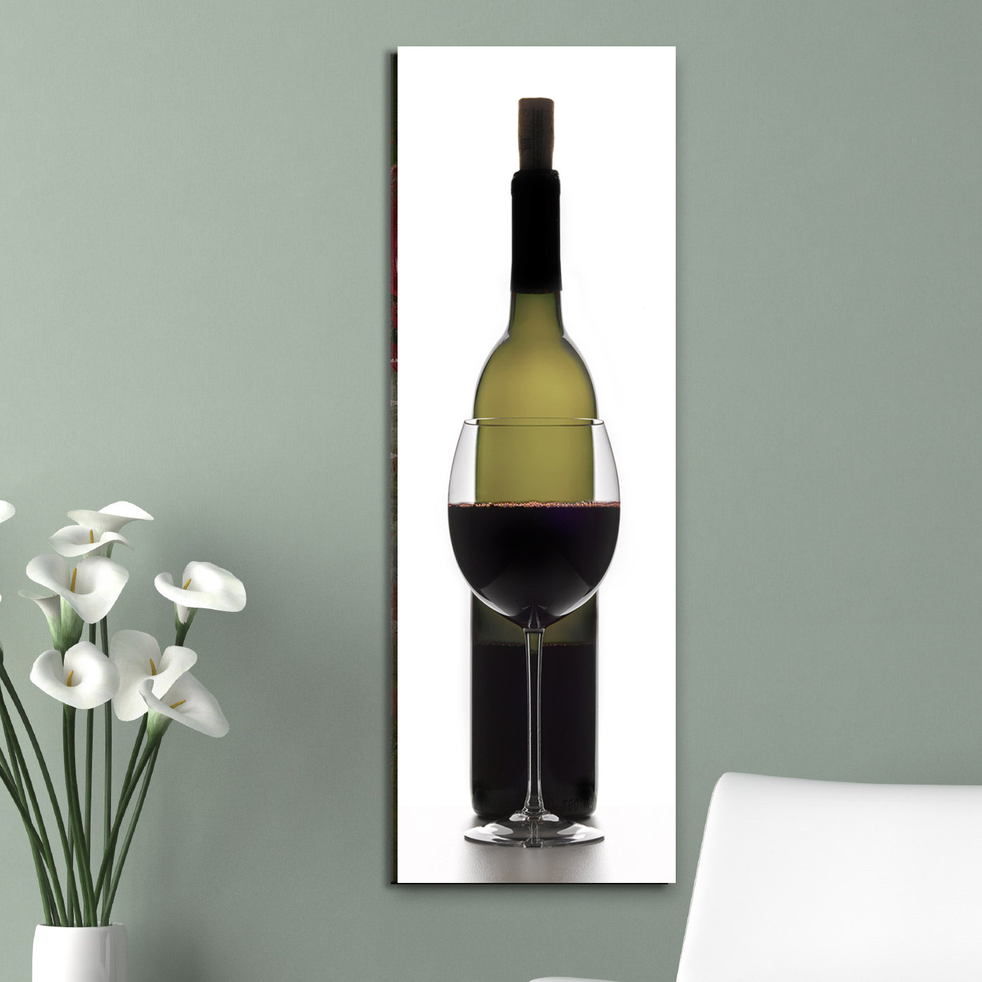 East Urban Home Red Wine On White by Barry Seidman - 1 Piece Wrapped ...