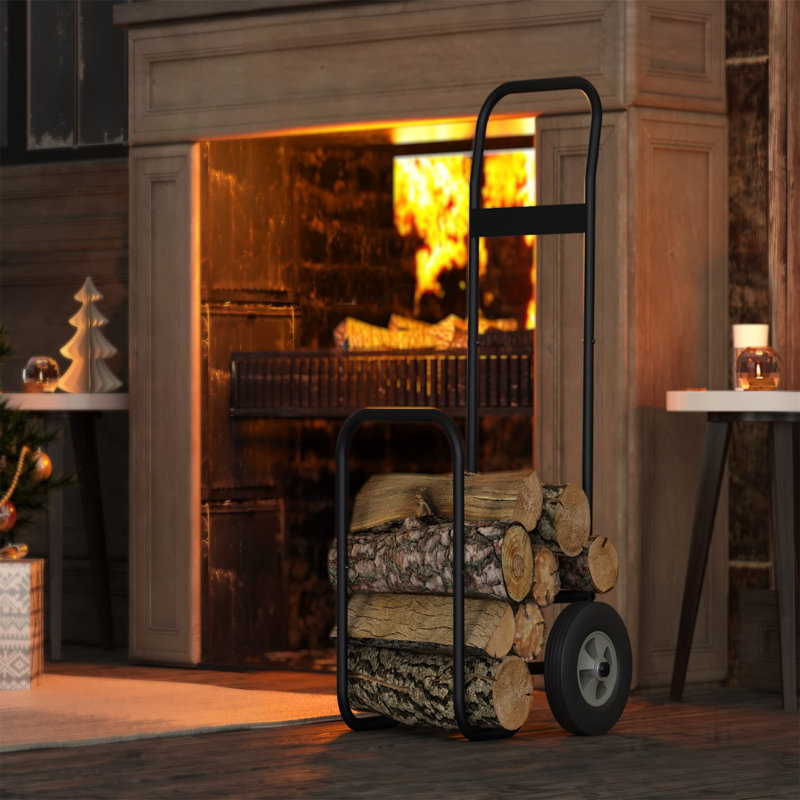 17 Stories Firewood Log Cart Carrier | Wayfair