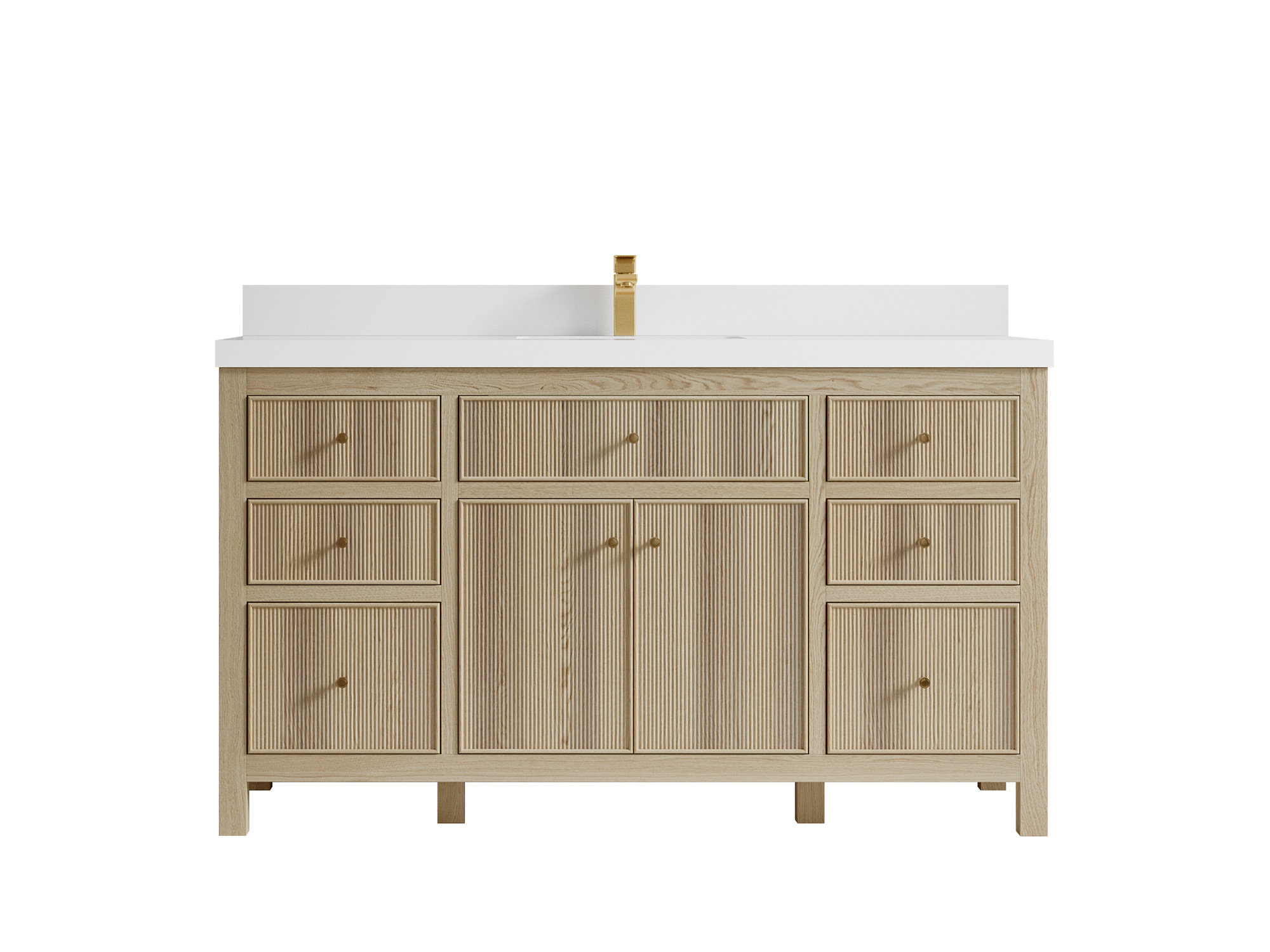 Willow Collections 60'' Free-standing Single Bathroom Vanity with ...