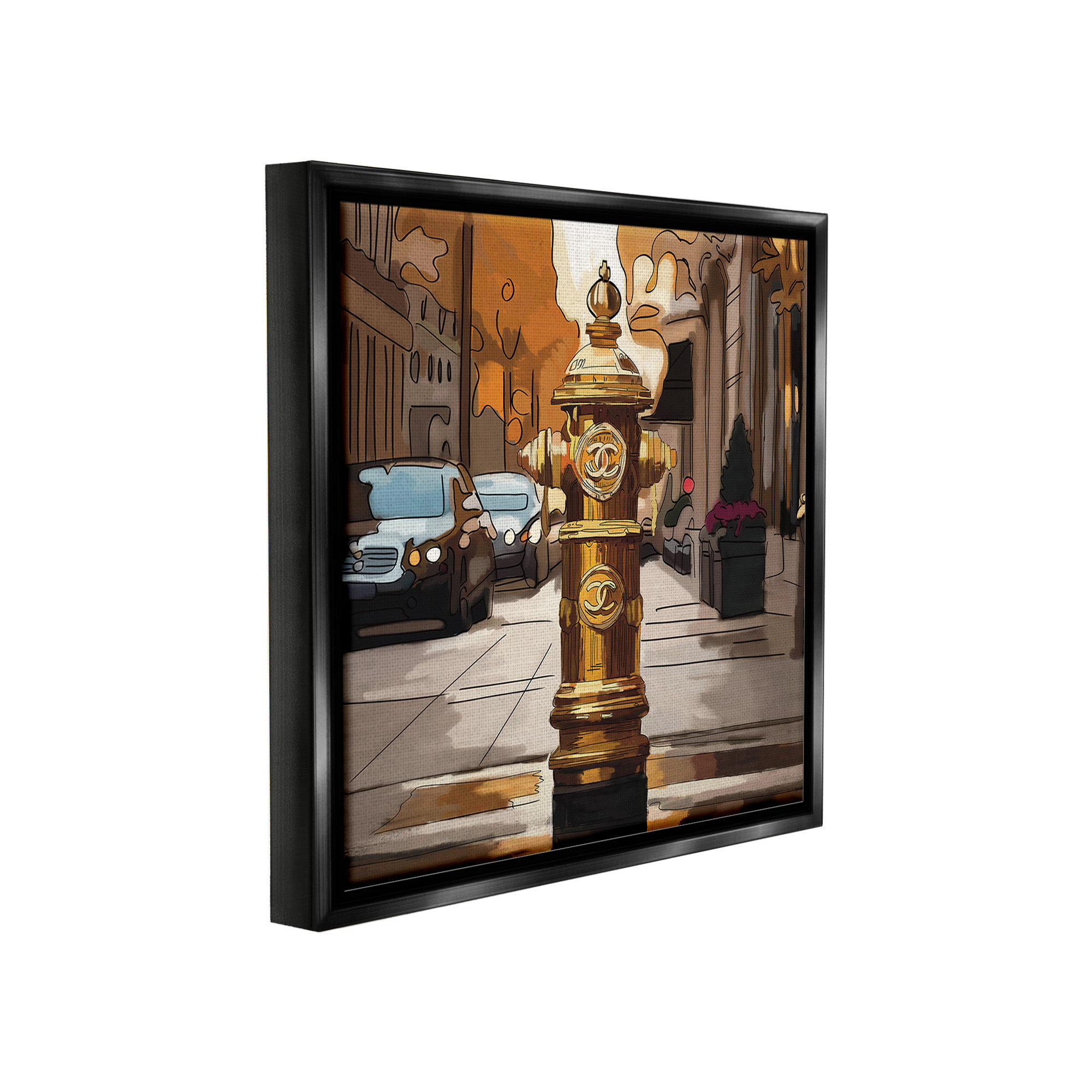Red Barrel Studio® " Glam City Hydrant Floater Frame " by Amelia Noyes ...