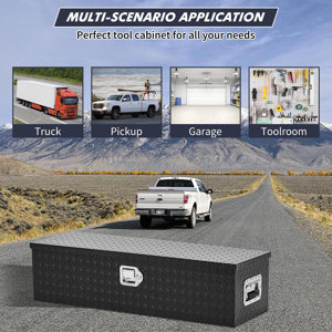 WFX Utility™ Truck Bed Tool Box Heavy Duty Aluminum With Sliding Shelf ...