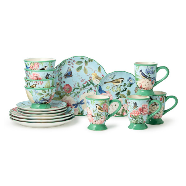 Certified International Flora 16-Piece Dinnerware Set, Service for 4 ...