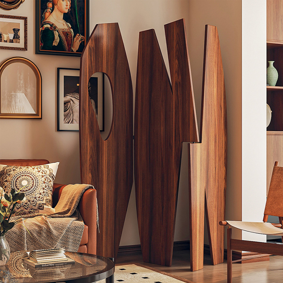 Sleek Surface Designs Ash Wood Solid Folding Screen | Wayfair