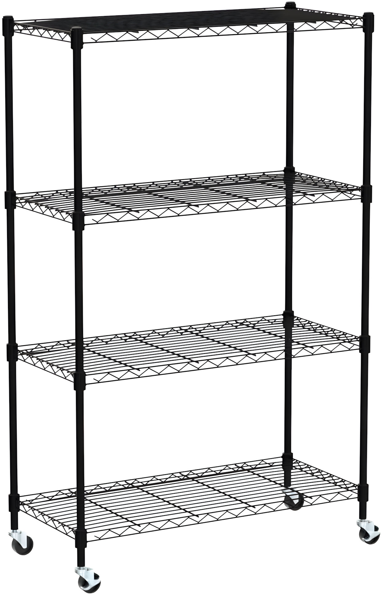 17 Stories Heavy-Duty Adjustable Wire Shelving Unit With Wheels, Nsf ...