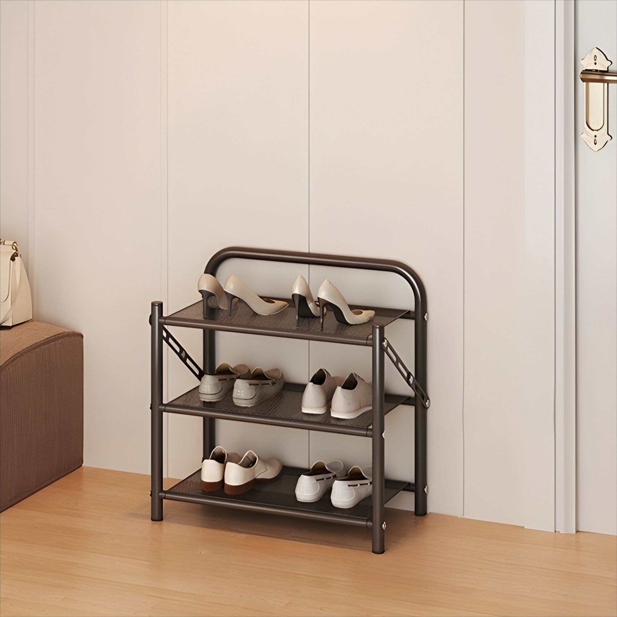 Ebern Designs Free Installation Folding Shoe Rack, Home Multi-Layer ...