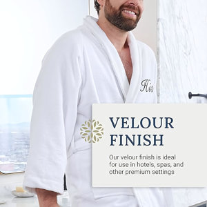 Red Barrel Studio Personalized Embroidered Custom Names Bathrobes ...