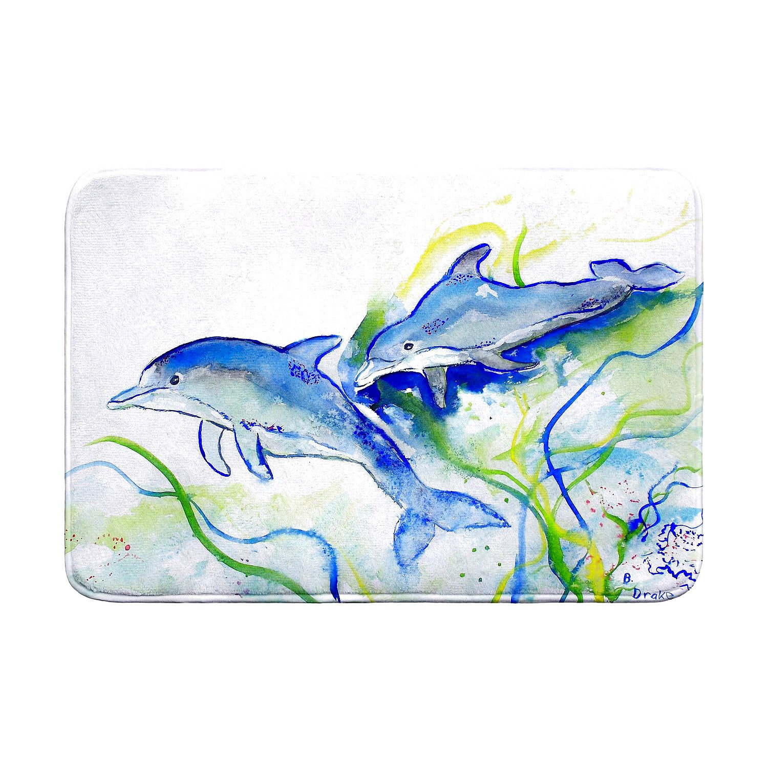 Dovecove Betsy's Dolphins Bath Mat | Wayfair
