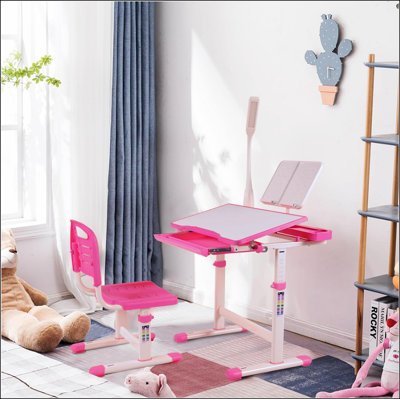 kids art desk with light