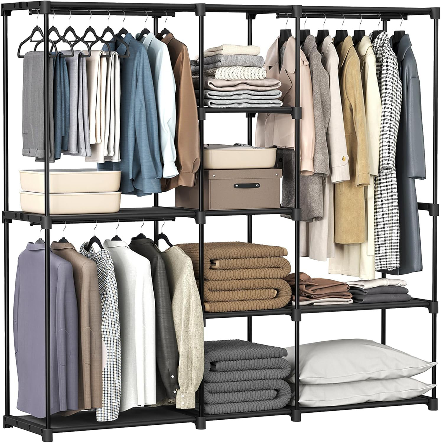 Ebern Designs Portable Closet, Freestanding Closet Organizer, Clothes ...