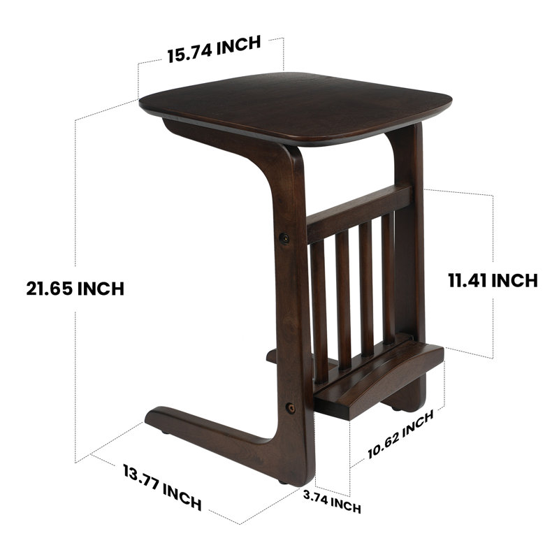 Winston Porter Kadi Solid Wood Pedestal End Table & Reviews | Wayfair