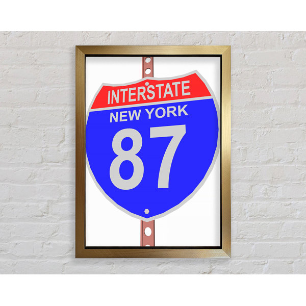Bright Star Interstate 87 Sign - Single Picture Frame Print | Wayfair.co.uk