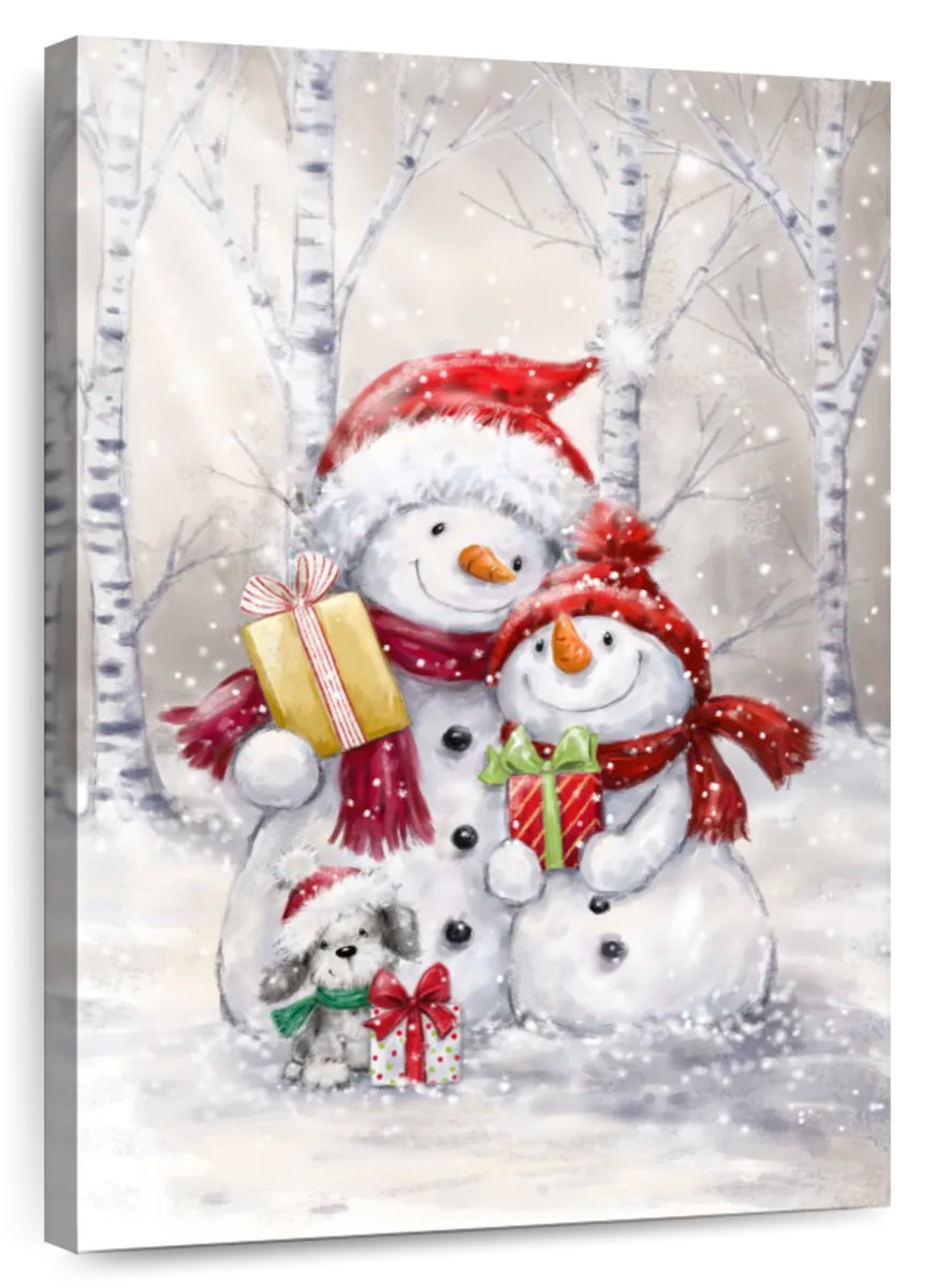 The Holiday Aisle® Lelend Two Snowmen And Dog | Wayfair