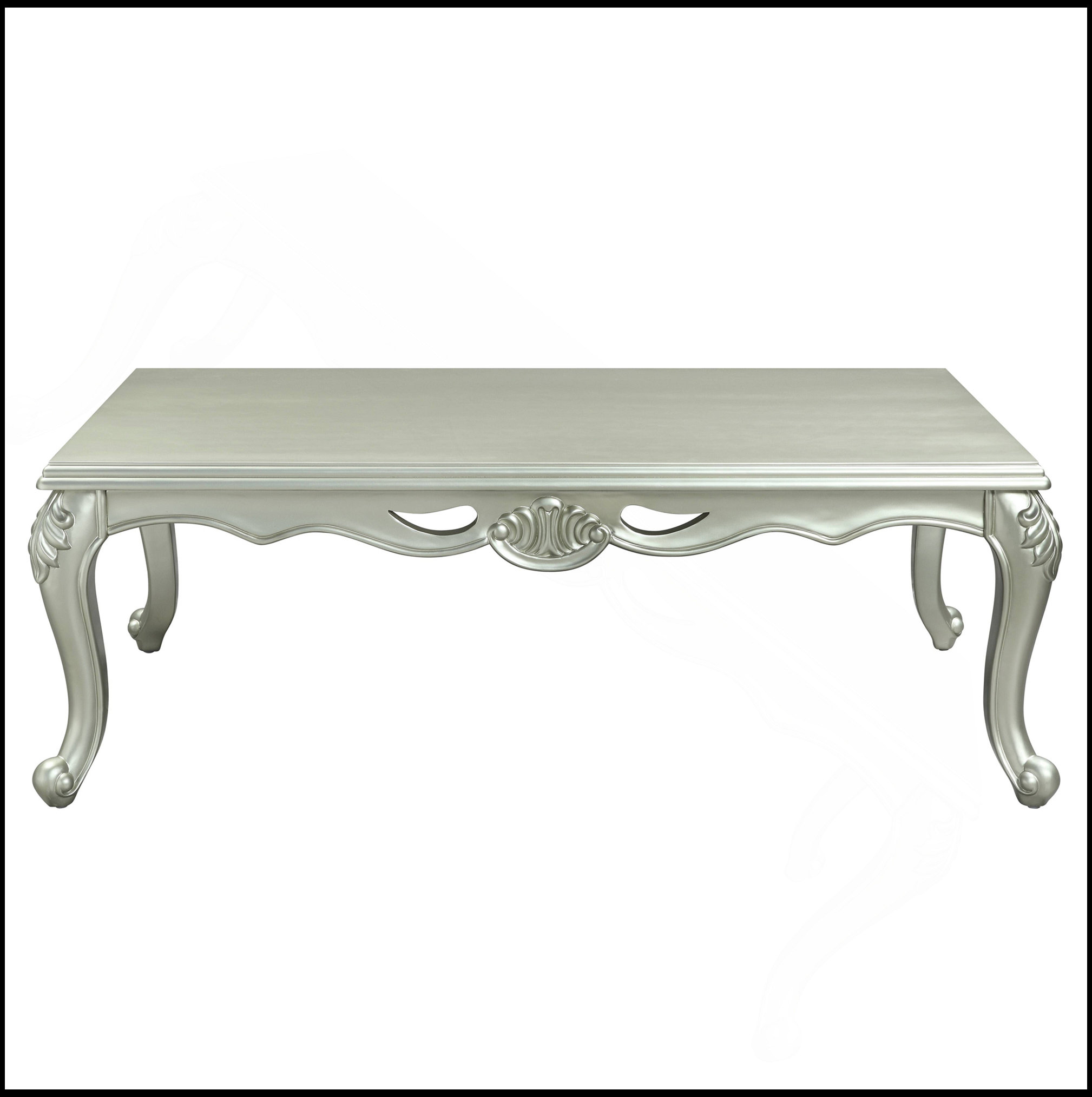 Rosdorf Park Champagne Coffee Table With Graceful Curves And Intricate ...