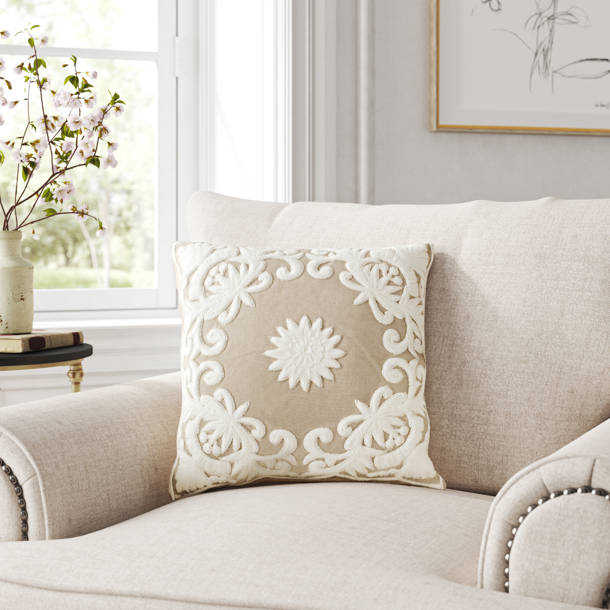 Kelly Clarkson Home Wells Embroidered Throw Pillow & Reviews | Wayfair