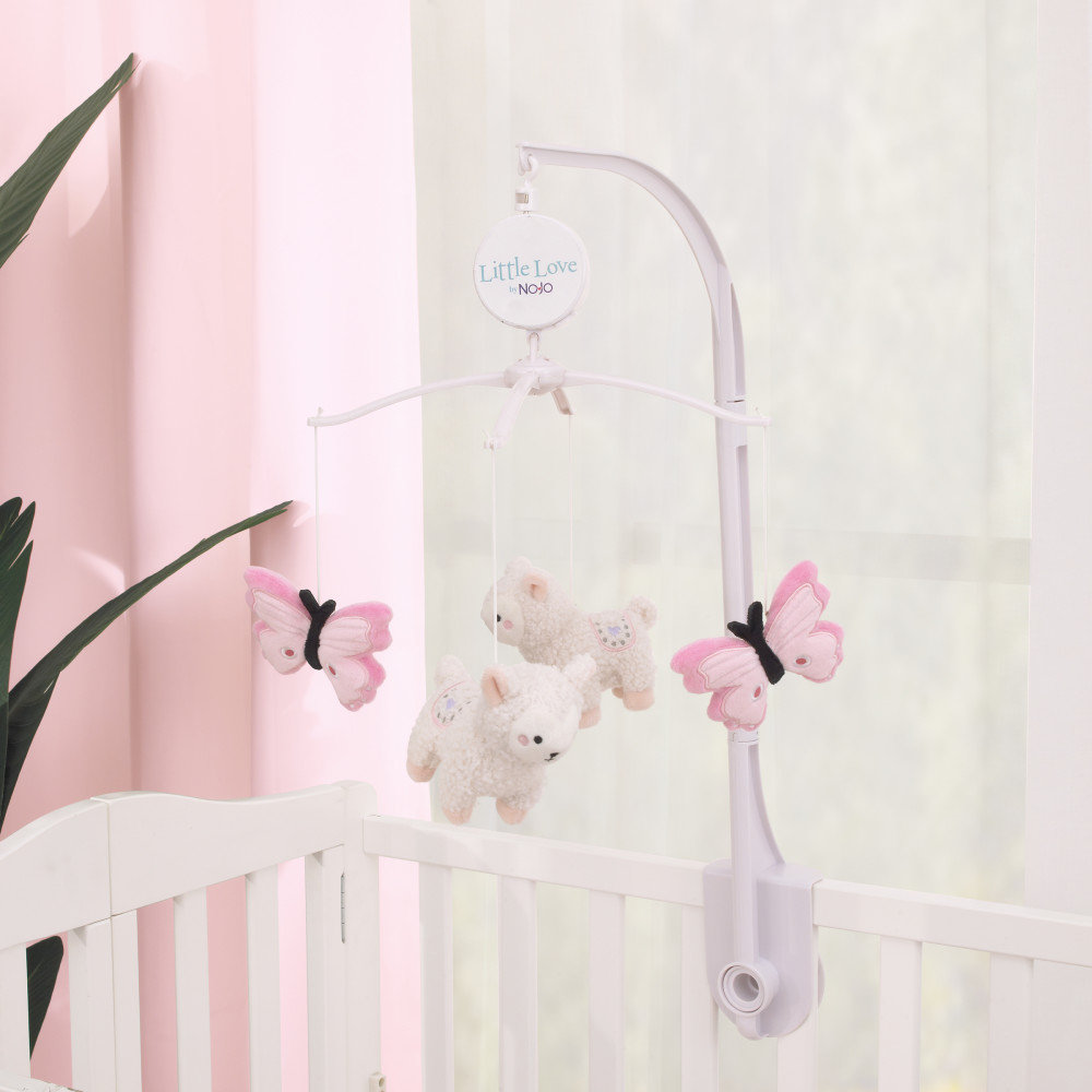 Little Love by Nojo Sweet Llama and Butterflies Mobile & Reviews | Wayfair