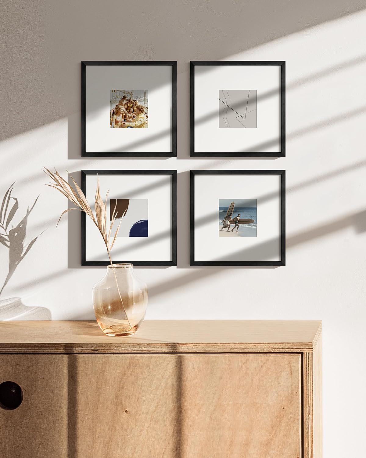 Haus and Hues Matted Square Metal Picture Frames (Set of 4) | Wayfair