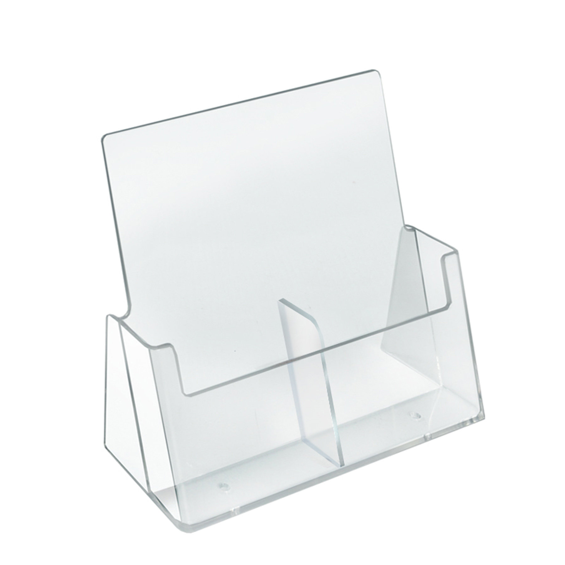 Azar Displays Trifold 2 Pocket, Side by Side Brochure Holder, 2-Pack ...