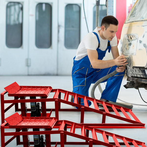 EVGTTI 2pcs Auto Car Truck Service Ramps Lifts 11000lbs Heavy Duty ...