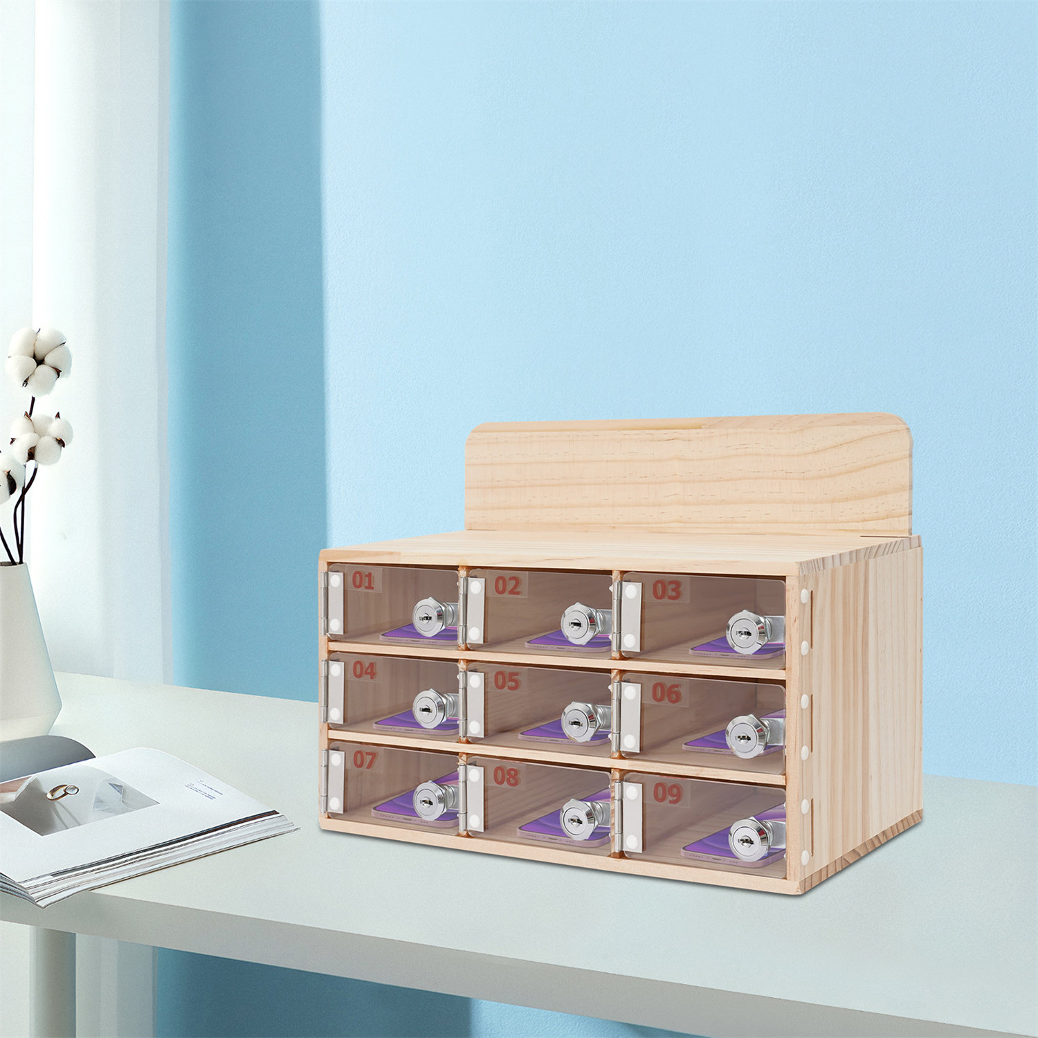 YINXIER 9-Slot Cell Phones Storage Cabinet | Wayfair