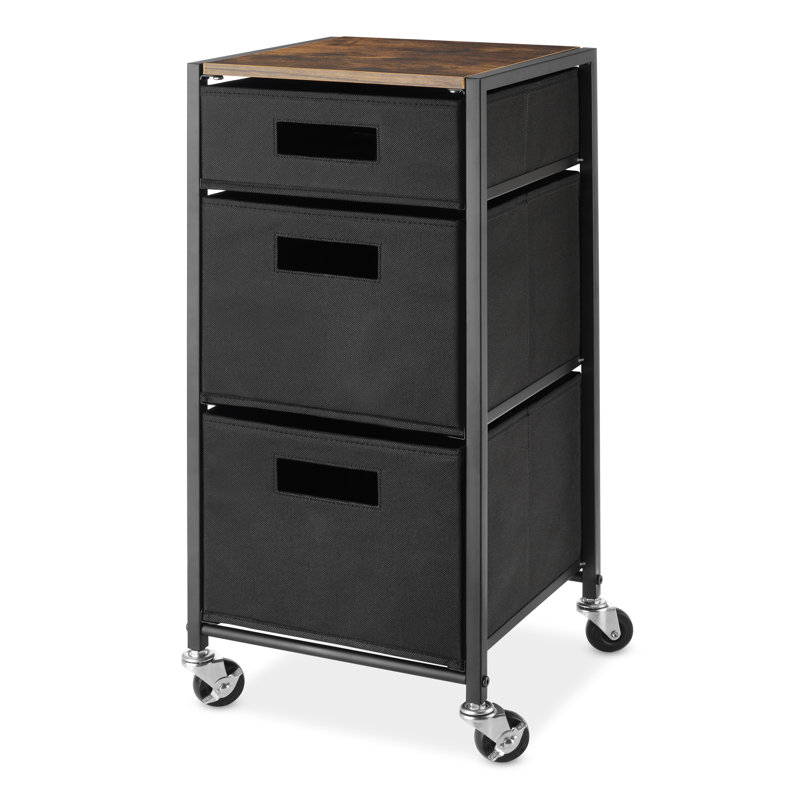 Rebrilliant Mcmurry Rolling 3 Drawer Storage Chest & Reviews | Wayfair