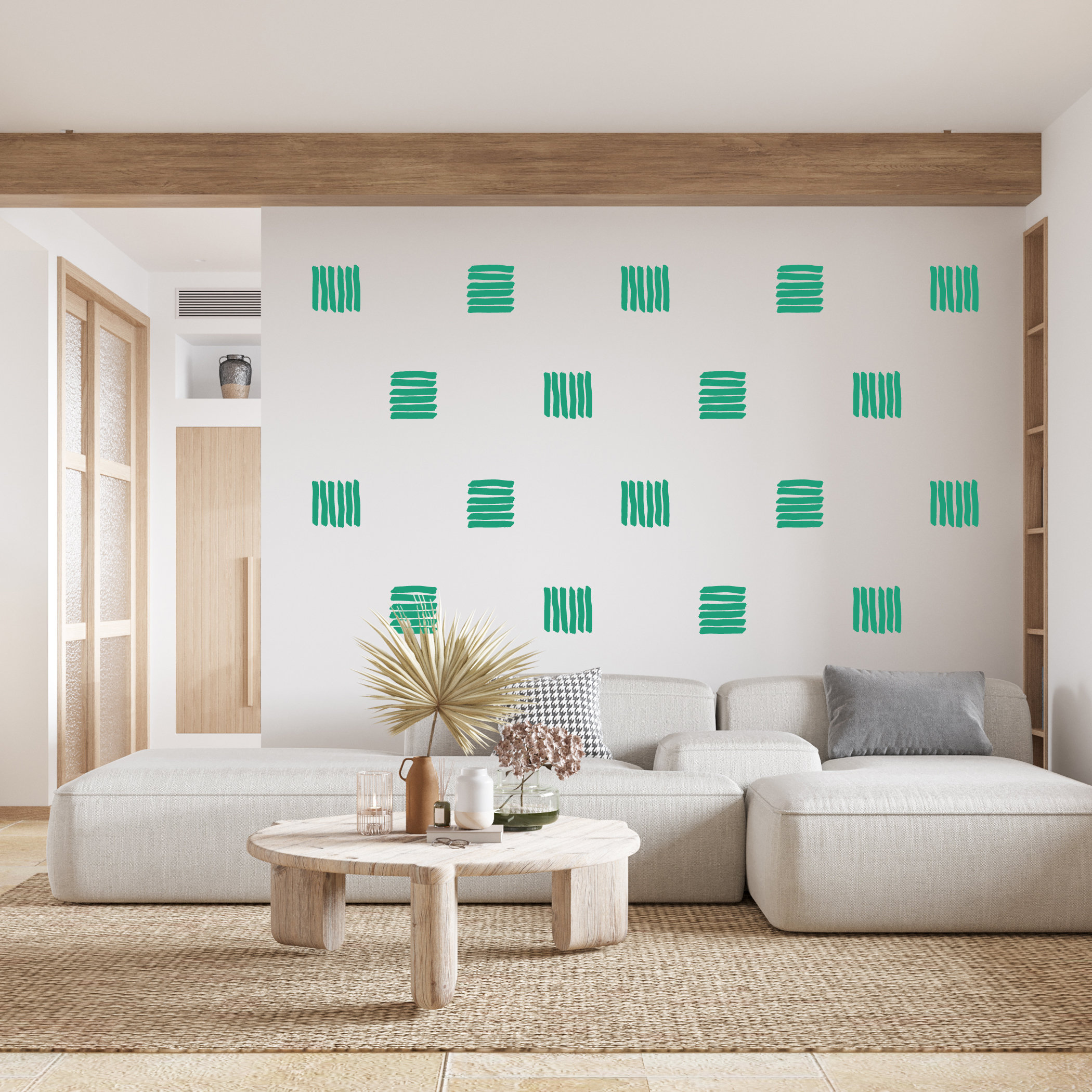 Latitude Run® Square Brushstrokes Wall Decal | Wayfair
